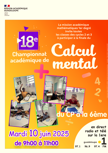 Finale du championnat académique de calcul mental | Région académique ...